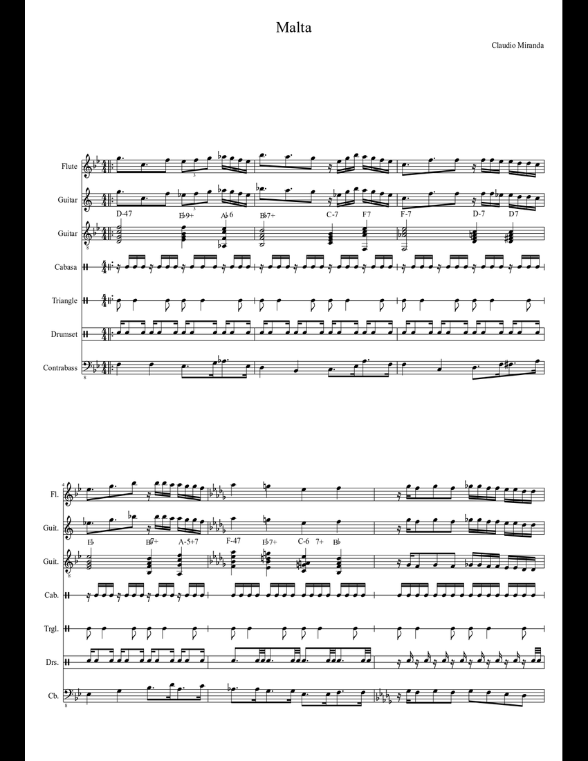 Malta sheet music download free in PDF or MIDI