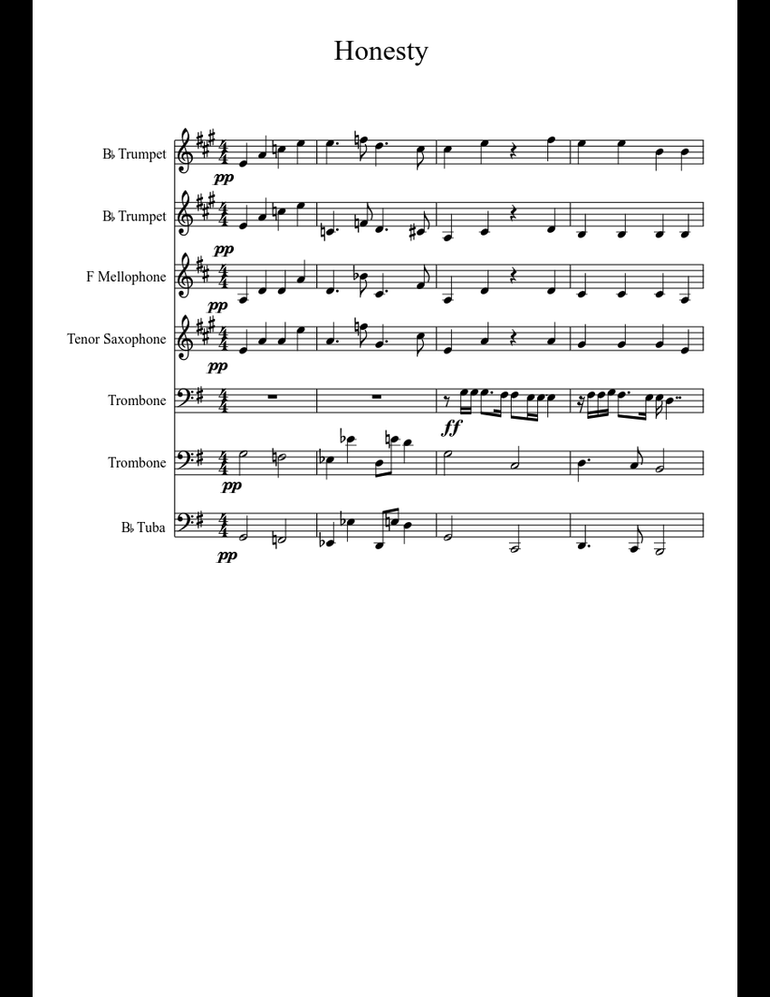 Honesty sheet music download free in PDF or MIDI