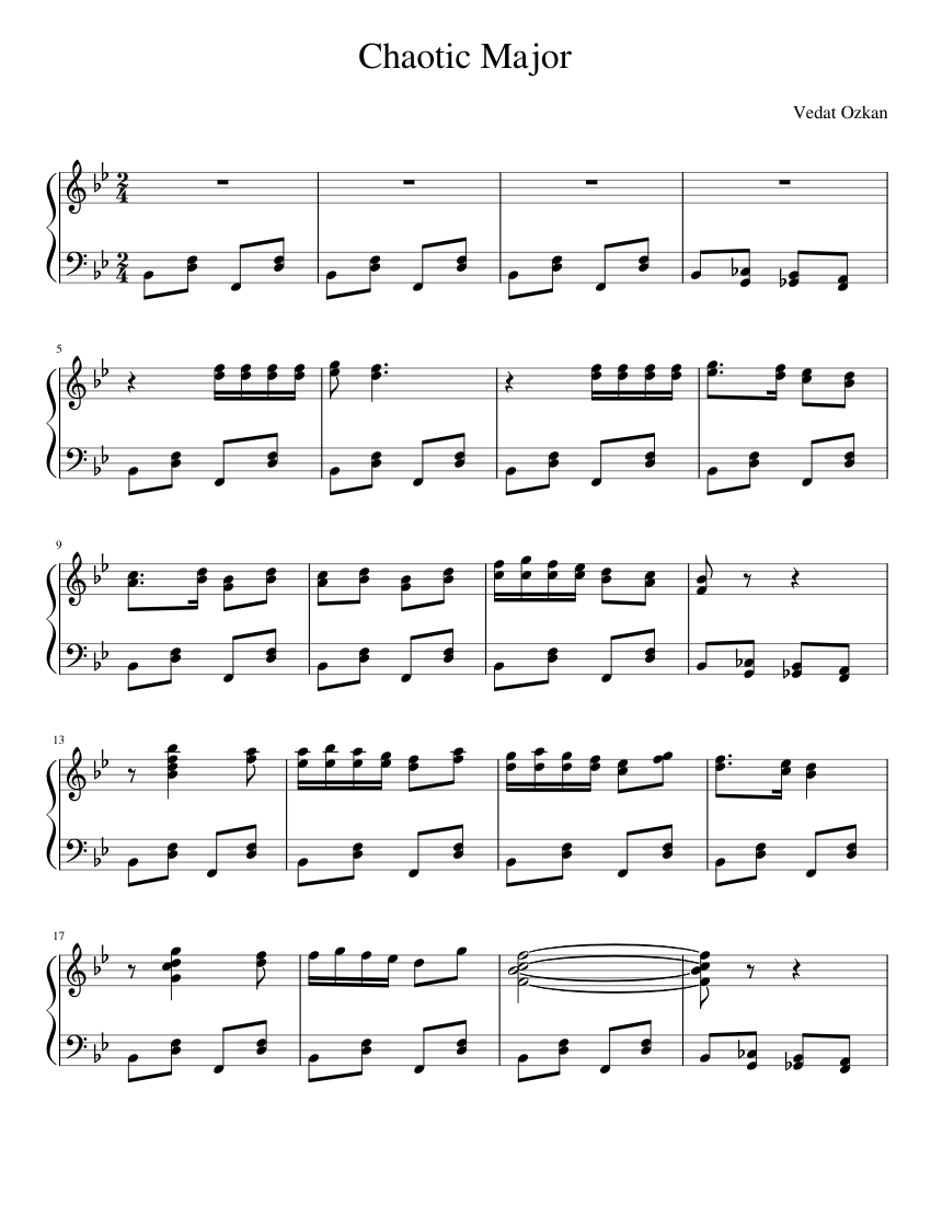 Chaotic Major Sheet music for Piano (Solo) | Musescore.com