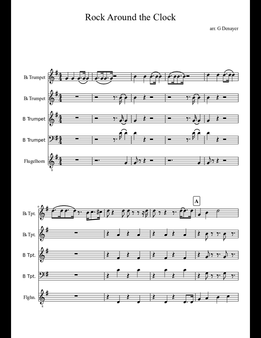 Rock Around The Clock : Bill Haley sheet music download free in PDF or MIDI
