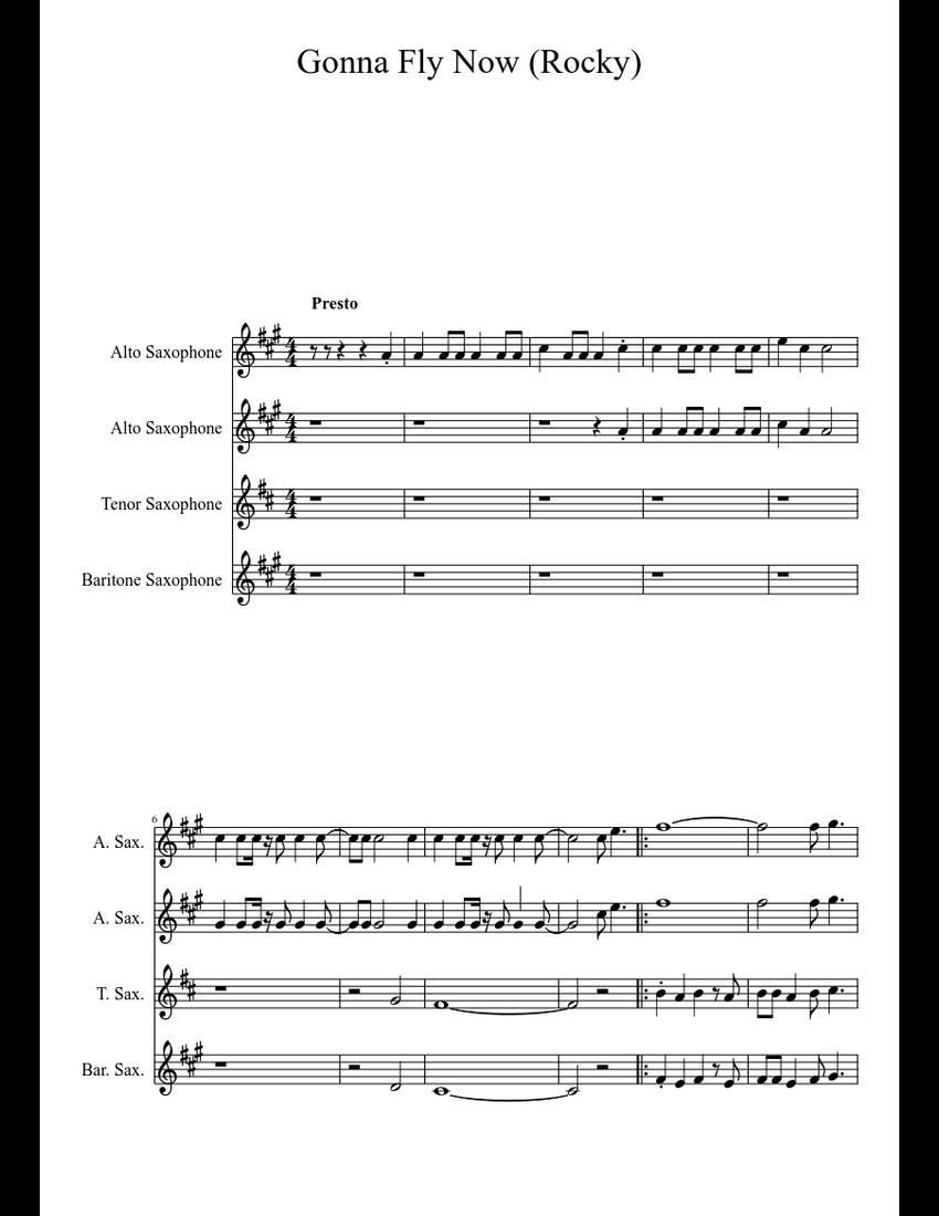 Gonna Fly Now (Rocky) sheet music download free in PDF or MIDI