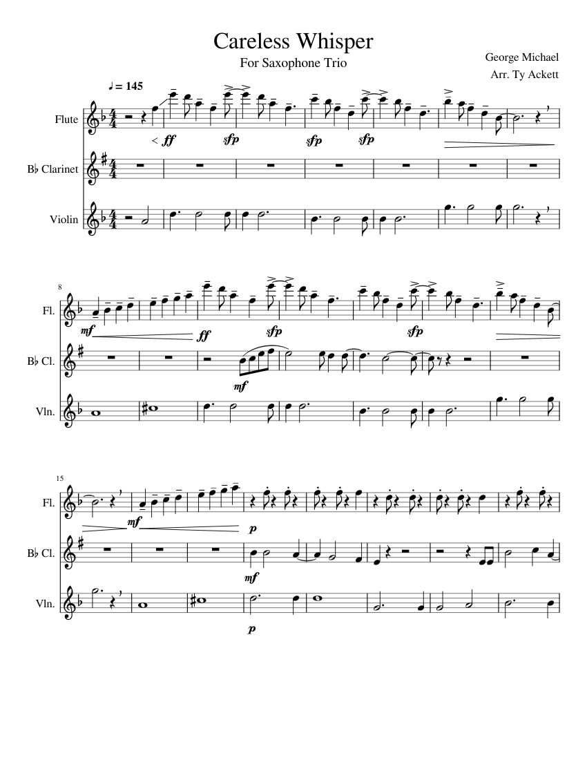 Careless Whisper Sheet Music Direct