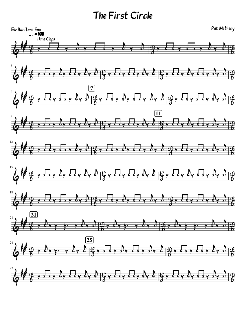 The First Circle BS Sheet music for Saxophone (Baritone) (Solo ...