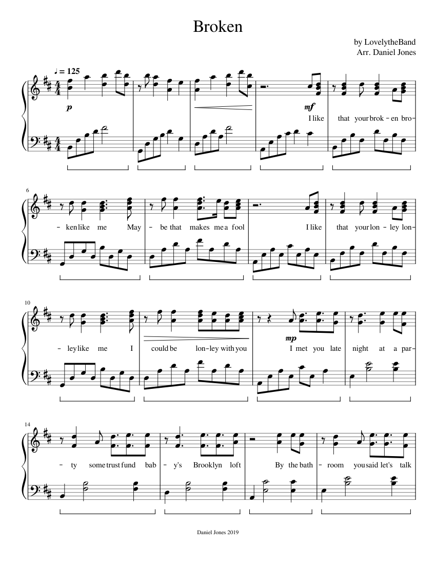 Broken Sheet music for Piano (Solo) | Musescore.com