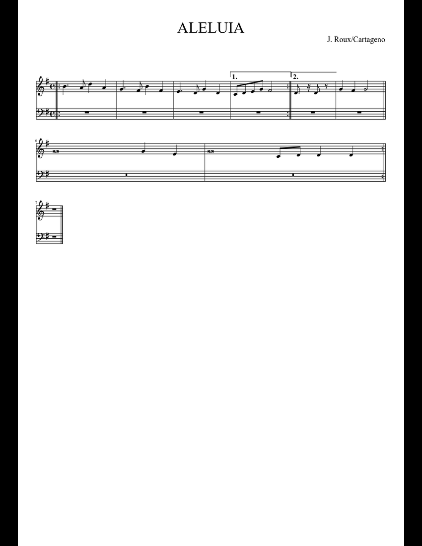 ALELUIA sheet music download free in PDF or MIDI