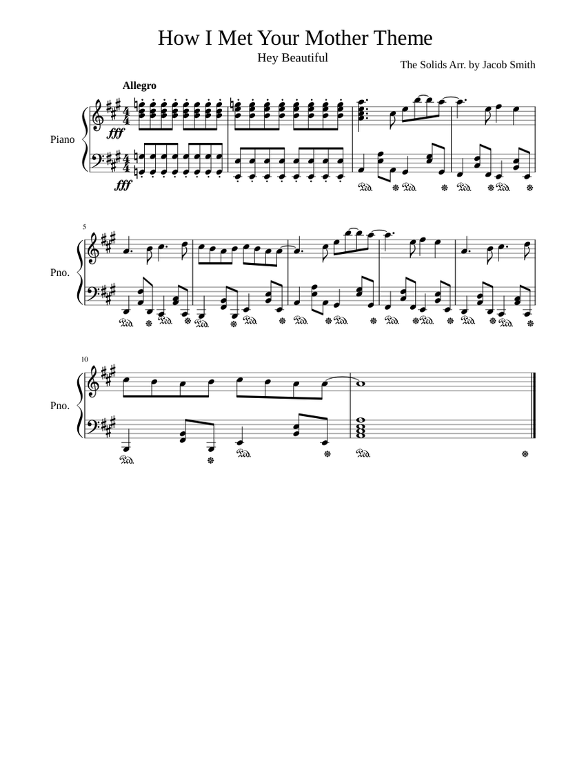 How I Met Your Mother Theme Song Sheet music for Piano (Solo ...