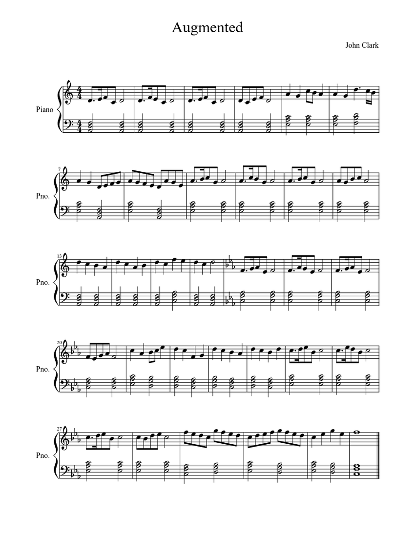 Augmented Sheet music for Piano (Solo) | Musescore.com
