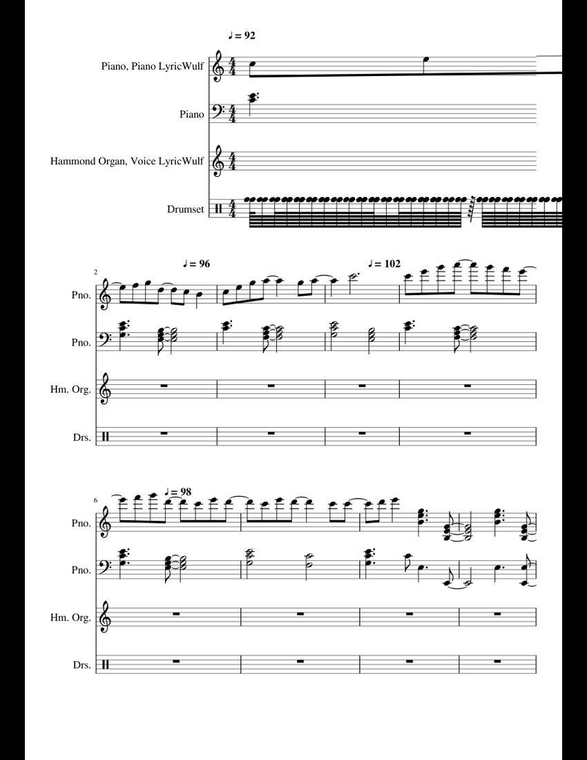 Sad - Bo Burnham sheet music for Piano, Organ, Percussion download free ...