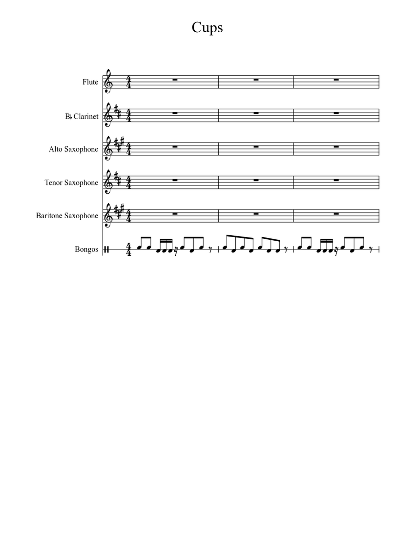 Cup Song Sheet music | Download free in PDF or MIDI | Musescore.com