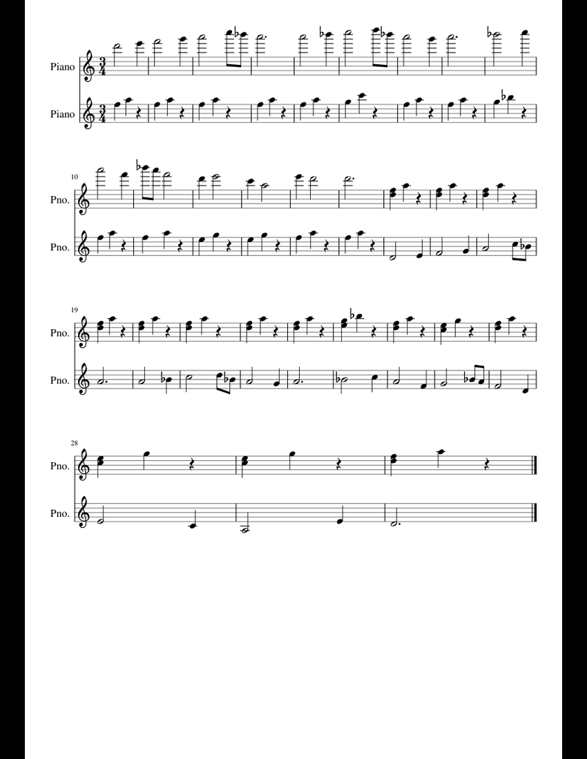 Davey Jones Locket sheet music for Piano download free in PDF or MIDI