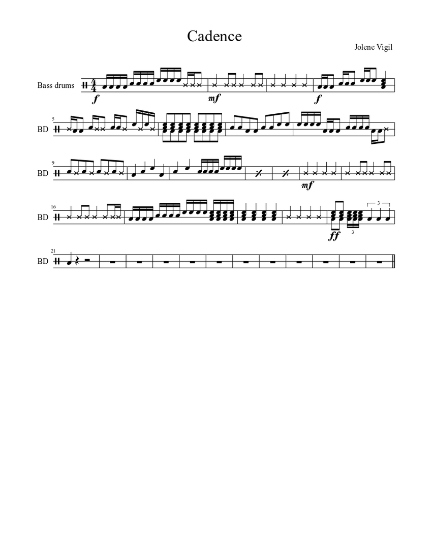Cadence Sheet music | Download free in PDF or MIDI | Musescore.com