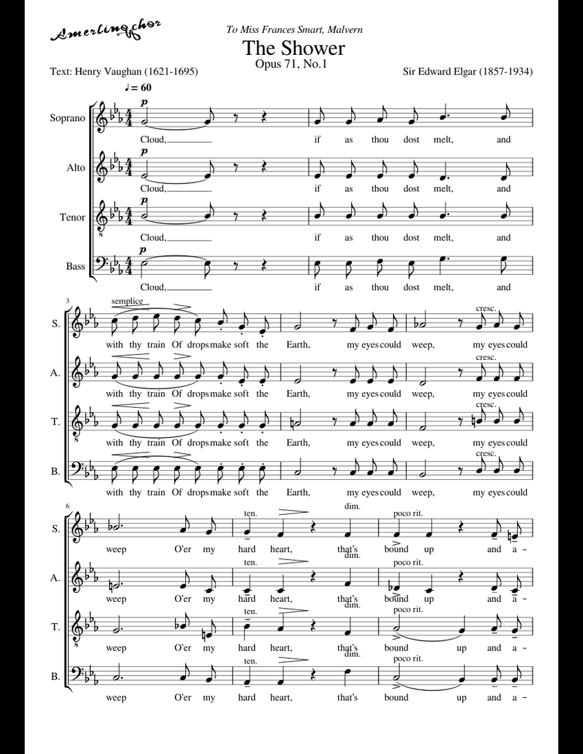 The Shower sheet music for Voice download free in PDF or MIDI