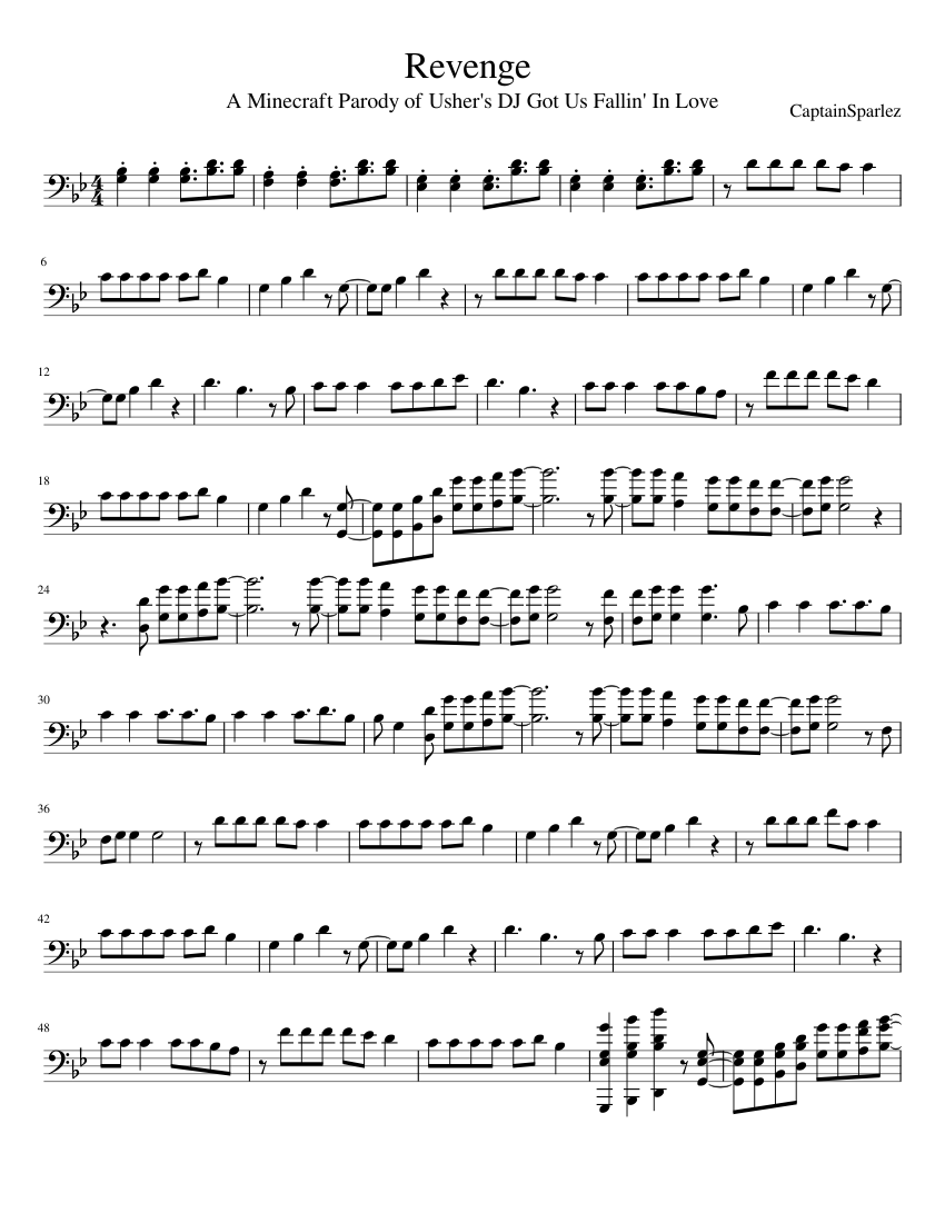 Revenge Minecraft Parody Sheet music for Trombone | Download free in ...