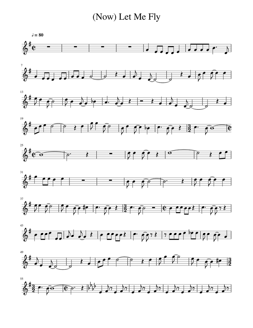 (Now) Let Me Fly Sheet music for Piano (Solo) | Musescore.com