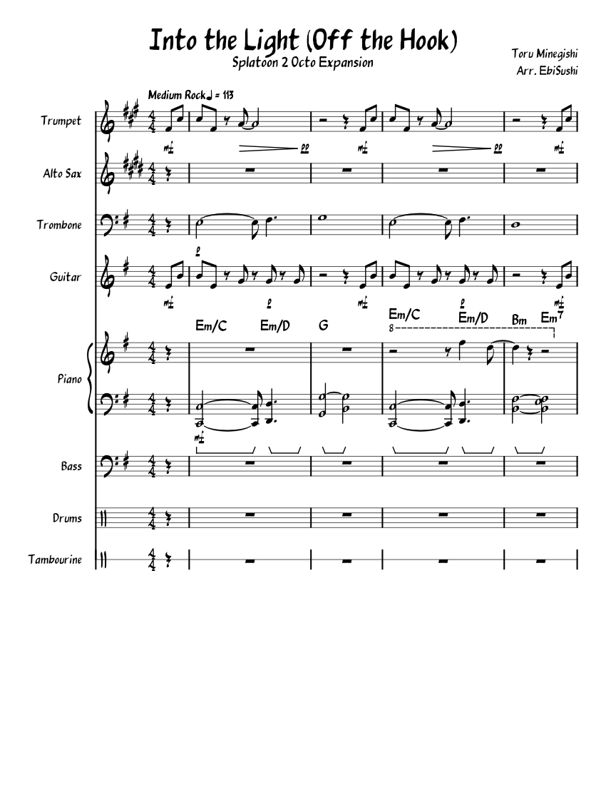 Splatoon 2: Into the Light (Off the Hook) Sheet music for Piano ...
