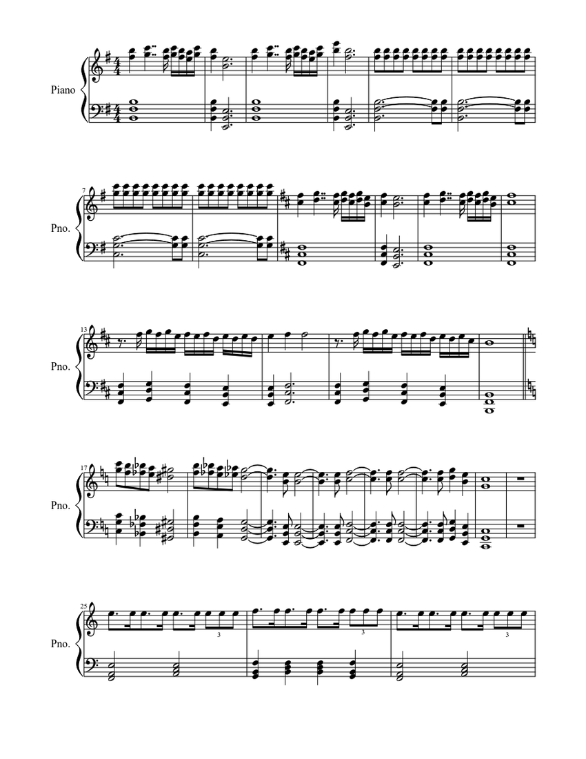 Horror Film! Sheet music | Download free in PDF or MIDI | Musescore.com