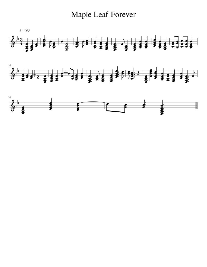 Maple Leaf Forever for Piano Sheet music for Piano | Download free in ...