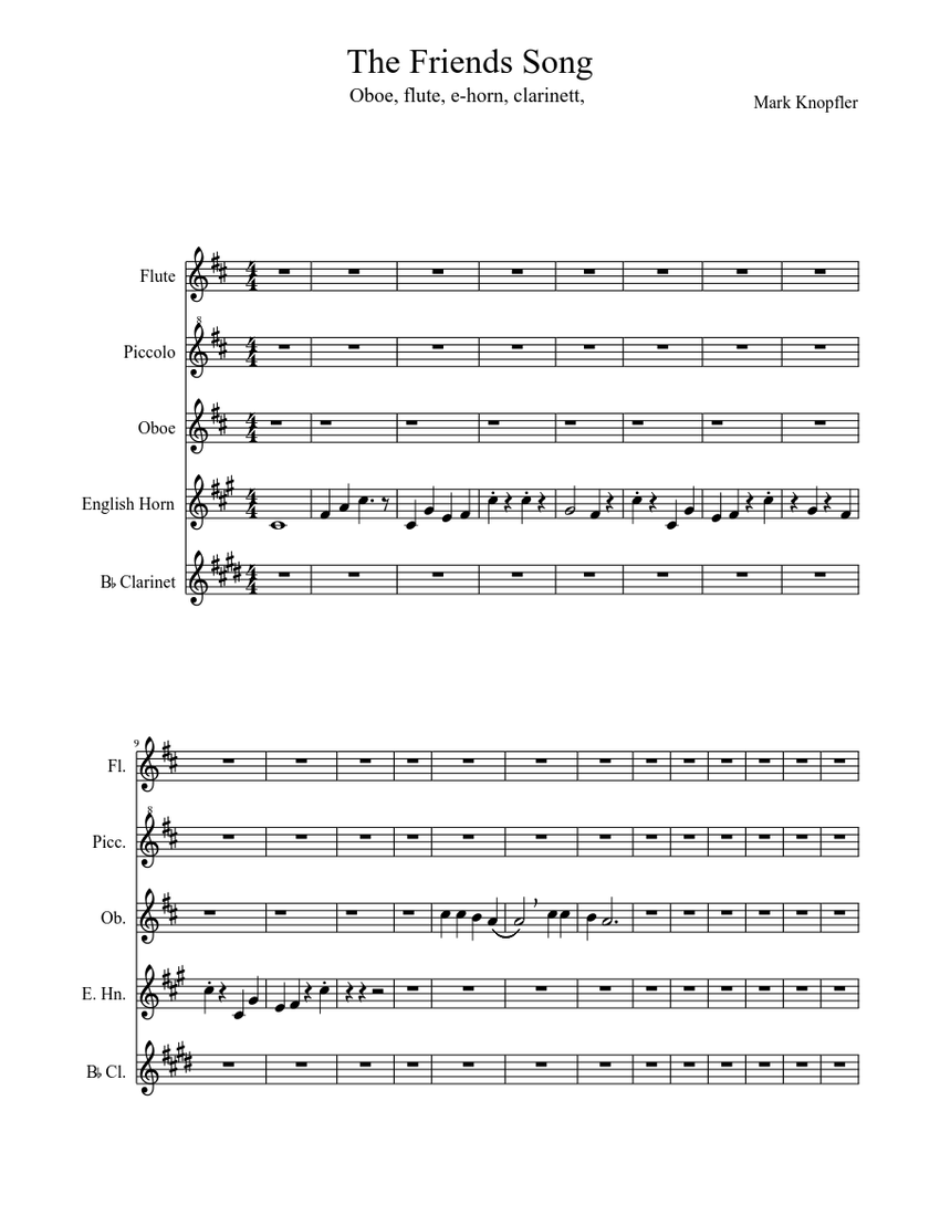 The Friends Song Sheet music | Download free in PDF or MIDI | Musescore.com