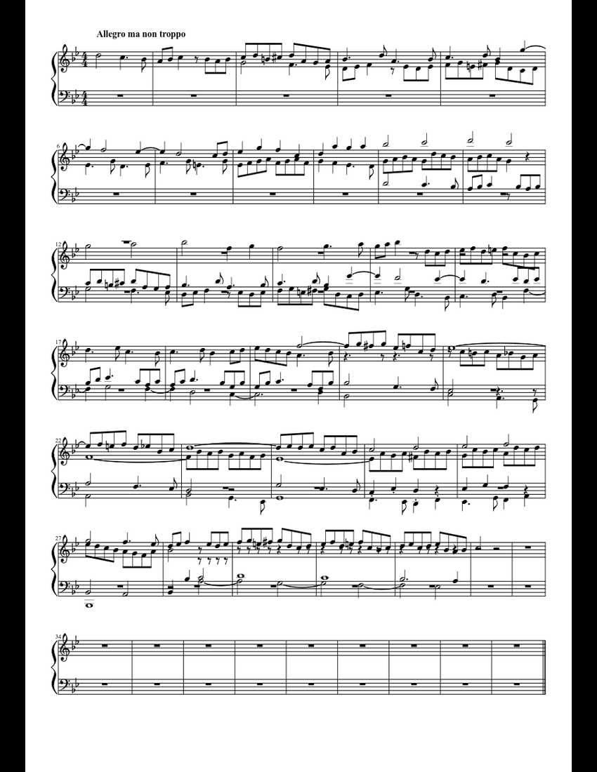 Counterpoint (fugue?) in g-minor (updated) sheet music download free in ...