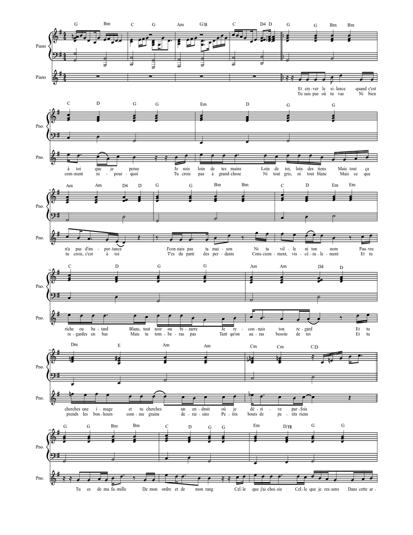 Famille Sheet music | Download free in PDF or MIDI | Musescore.com