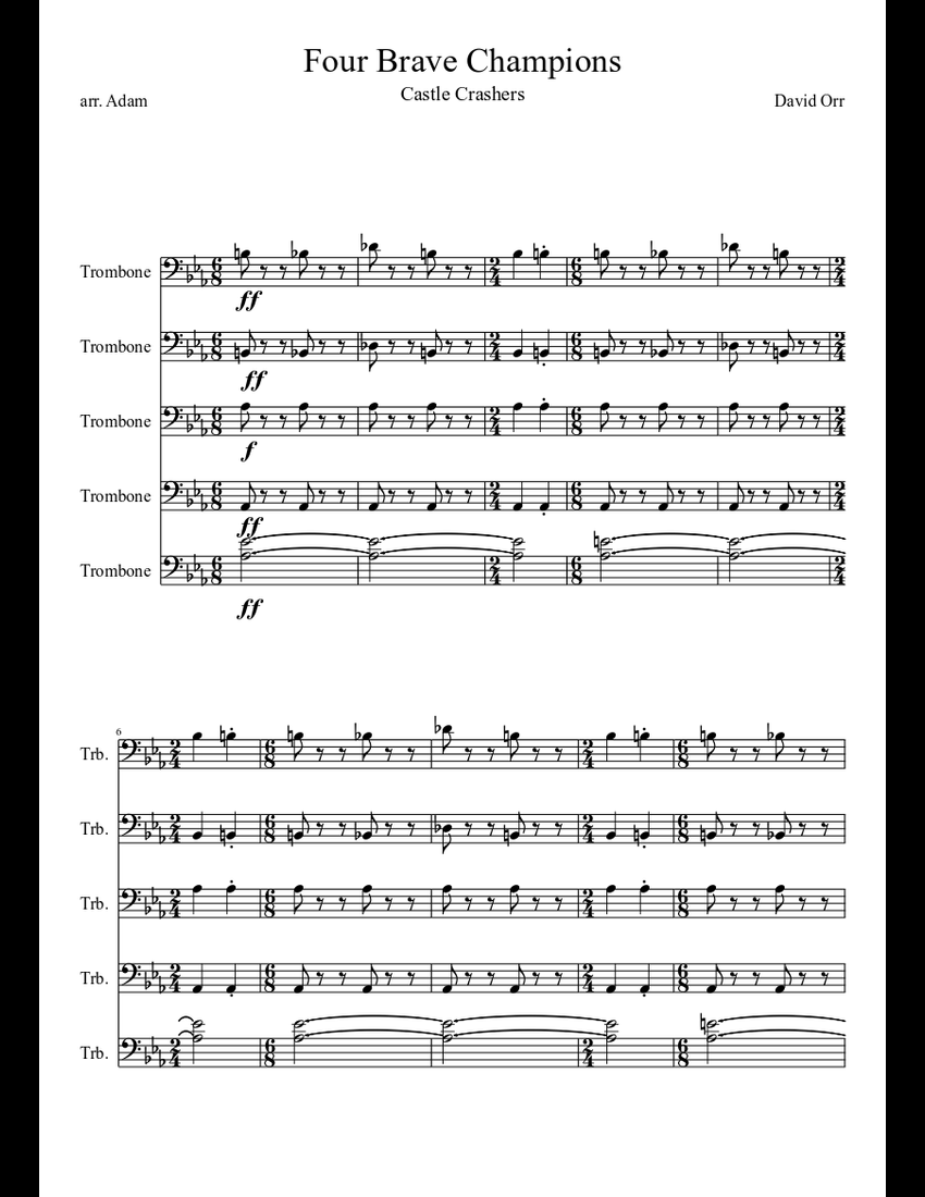 Four Brave Champions By: David Orr sheet music download free in PDF or MIDI