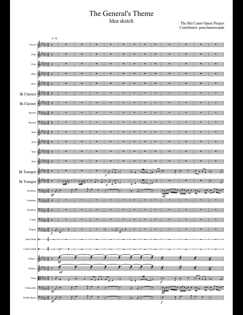 The General's Theme sheet music download free in PDF or MIDI
