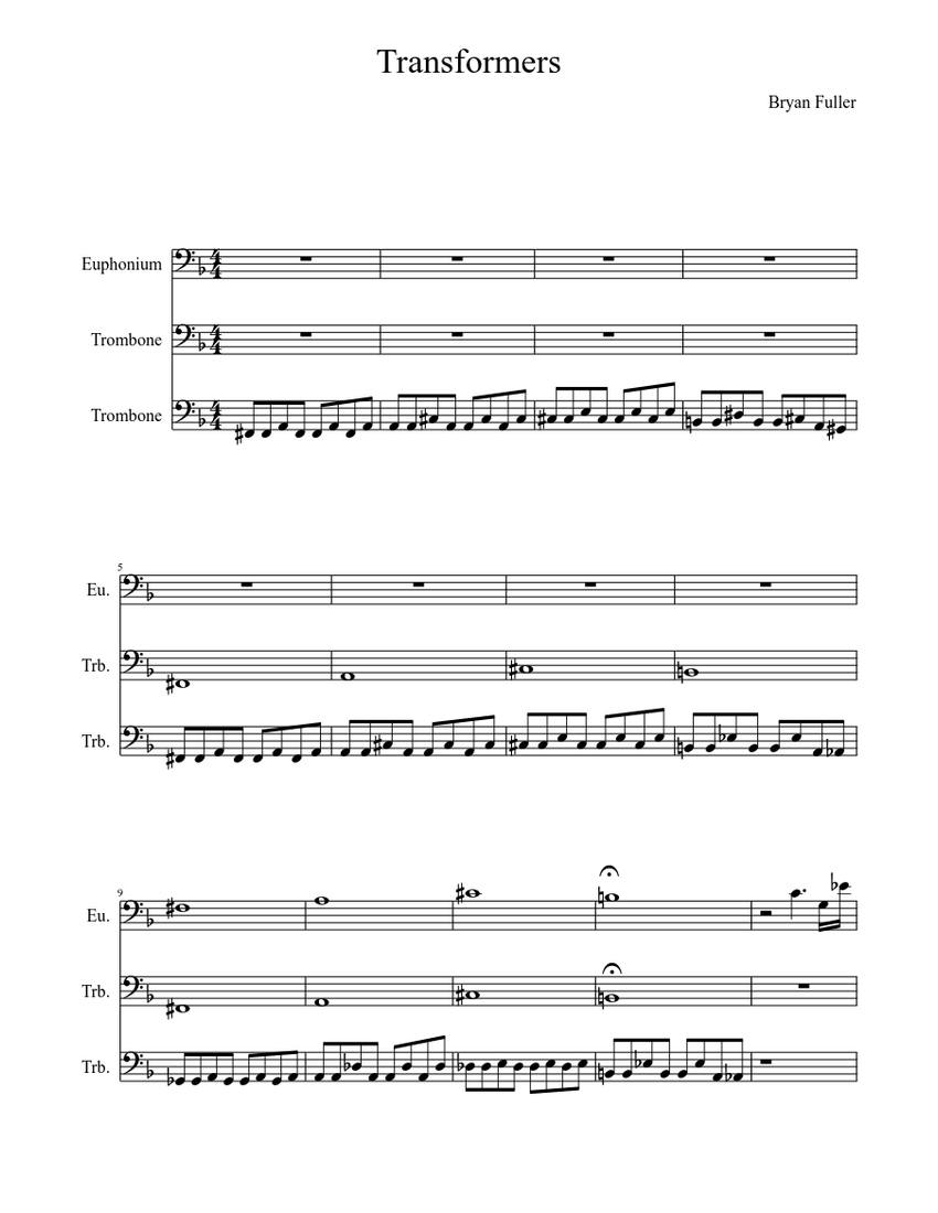 Transformers Sheet music | Download free in PDF or MIDI | Musescore.com