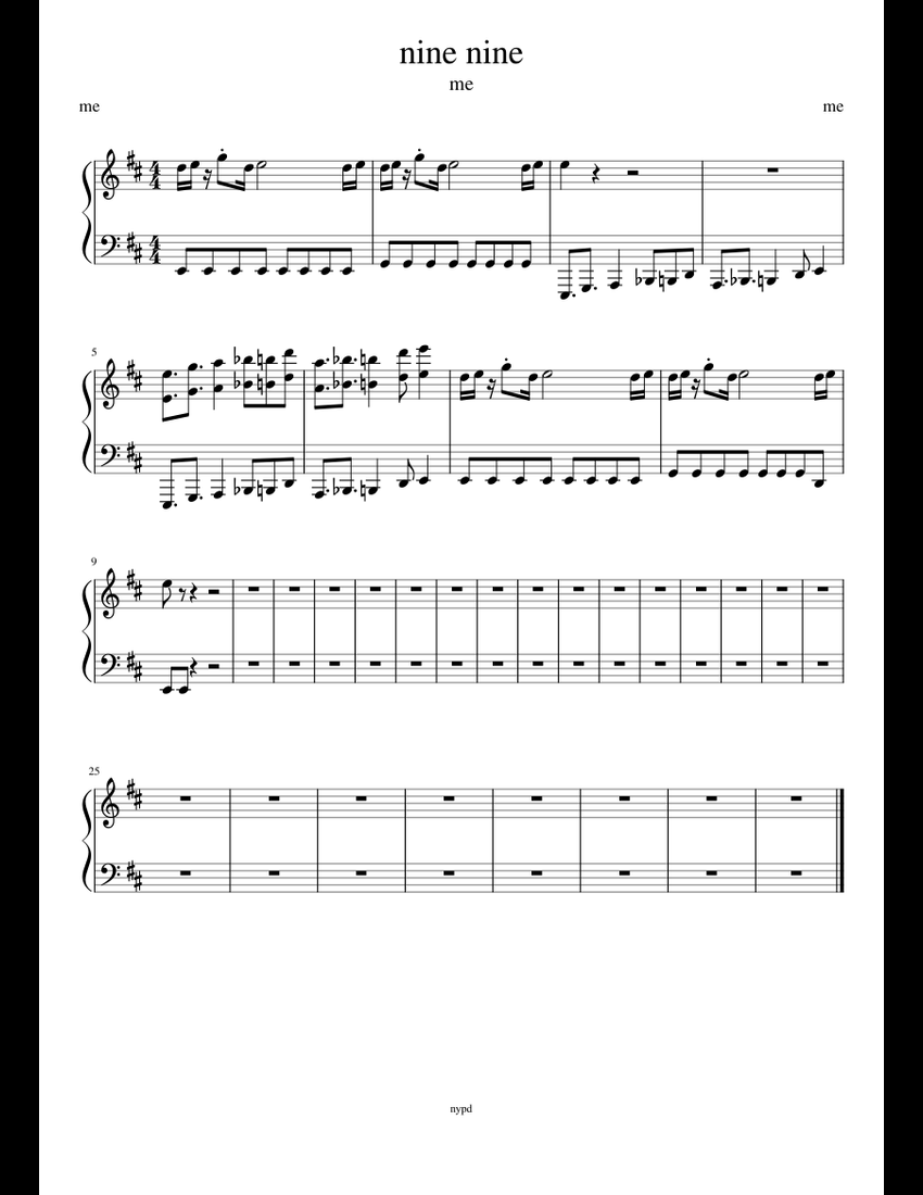 Brooklyn nine nine theme sheet music for Piano download free in PDF or MIDI