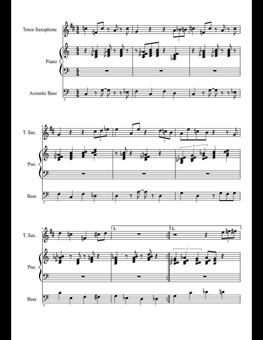 Jazz Combo Song sheet music download free in PDF or MIDI
