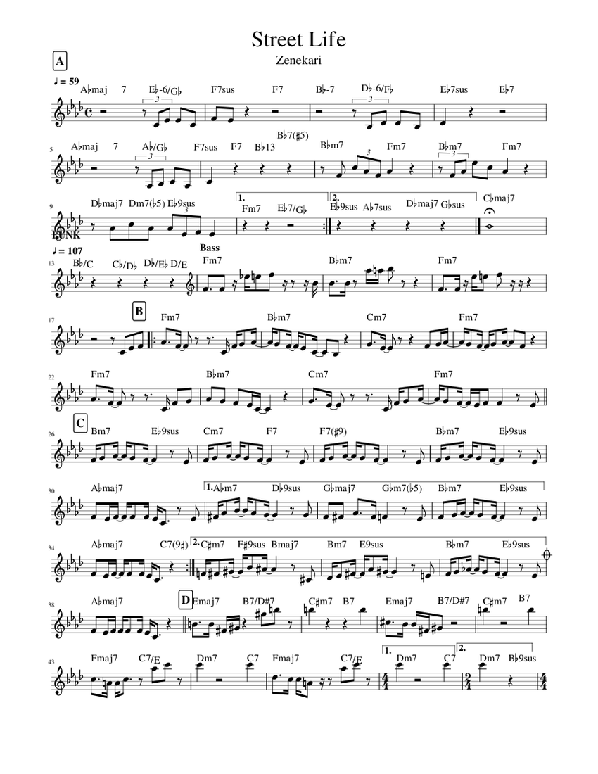 Street Life Sheet music for Piano (Solo) | Musescore.com