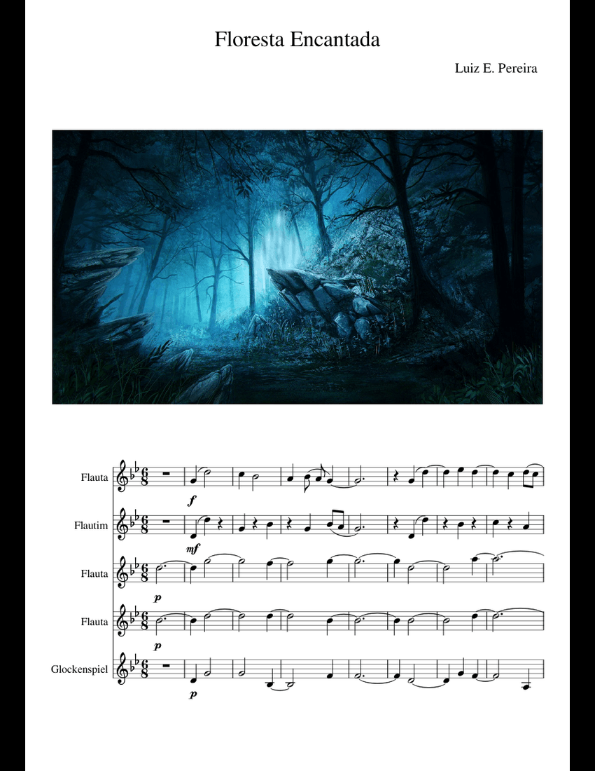 Enchanted Forest sheet music for Flute, Piccolo, Percussion download ...
