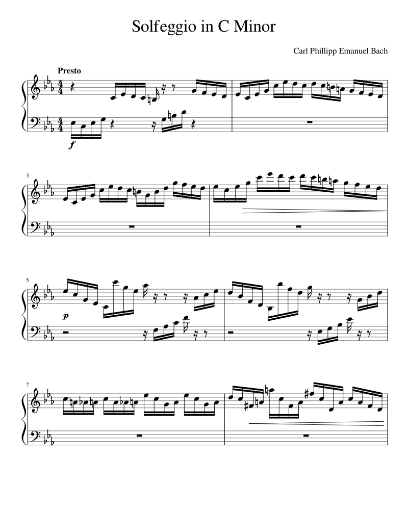 Solfeggio_in_C_Minor Sheet music for Piano | Download free in PDF or ...