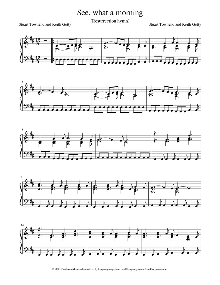 See, what a morning Sheet music for Piano (Solo) | Musescore.com
