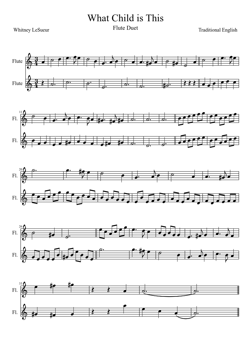 What Child Is This Flute Duet Sheet Music For Flute Download Free In What Child Is This Flute Duet Sheet Music For Flute Download Free In