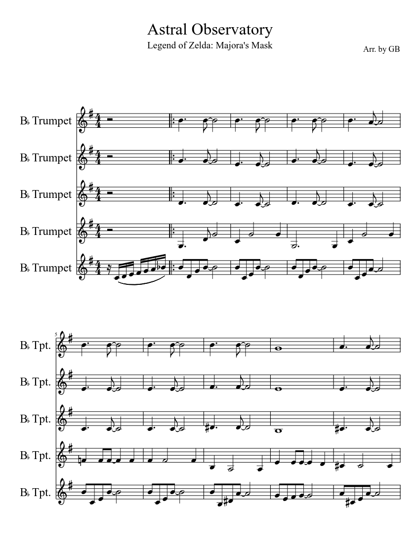 Astral Observatory Sheet music | Download free in PDF or MIDI ...