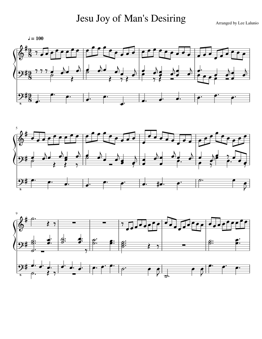 Jesu Joy of Man's Desiring Sheet music for Organ (Solo) | Musescore.com