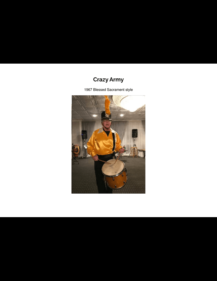 Crazy Army (Blessed Sacrament 1967) sheet music for Percussion download ...
