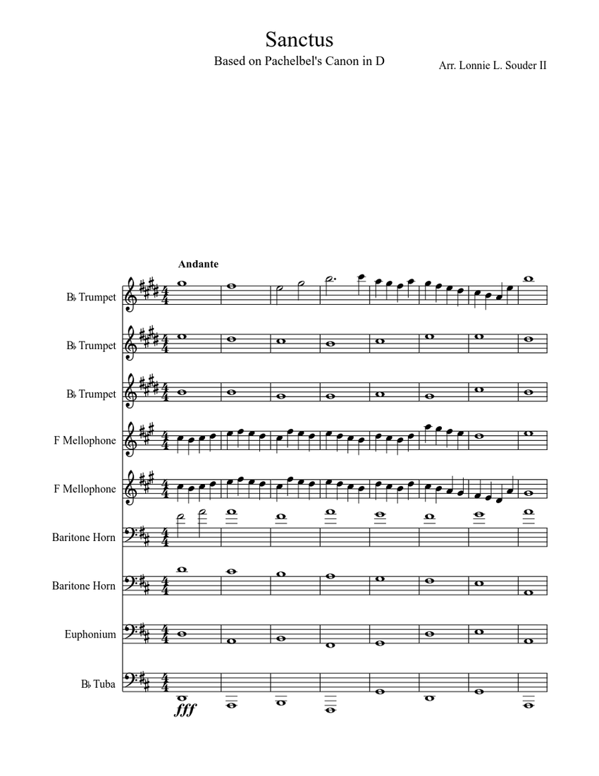Sanctus Sheet music | Download free in PDF or MIDI | Musescore.com