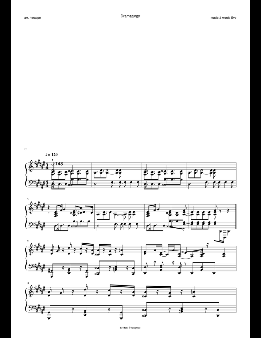 Dramaturgy sheet music for Piano download free in PDF or MIDI