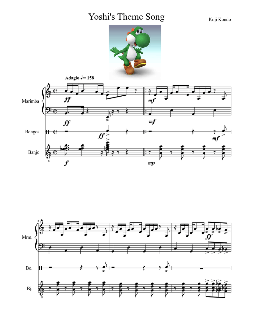 Yoshi's Theme Sheet music | Download free in PDF or MIDI | Musescore.com