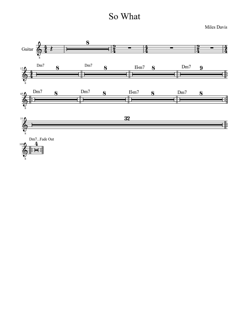 So What Sheet music for Guitar (Solo) | Musescore.com