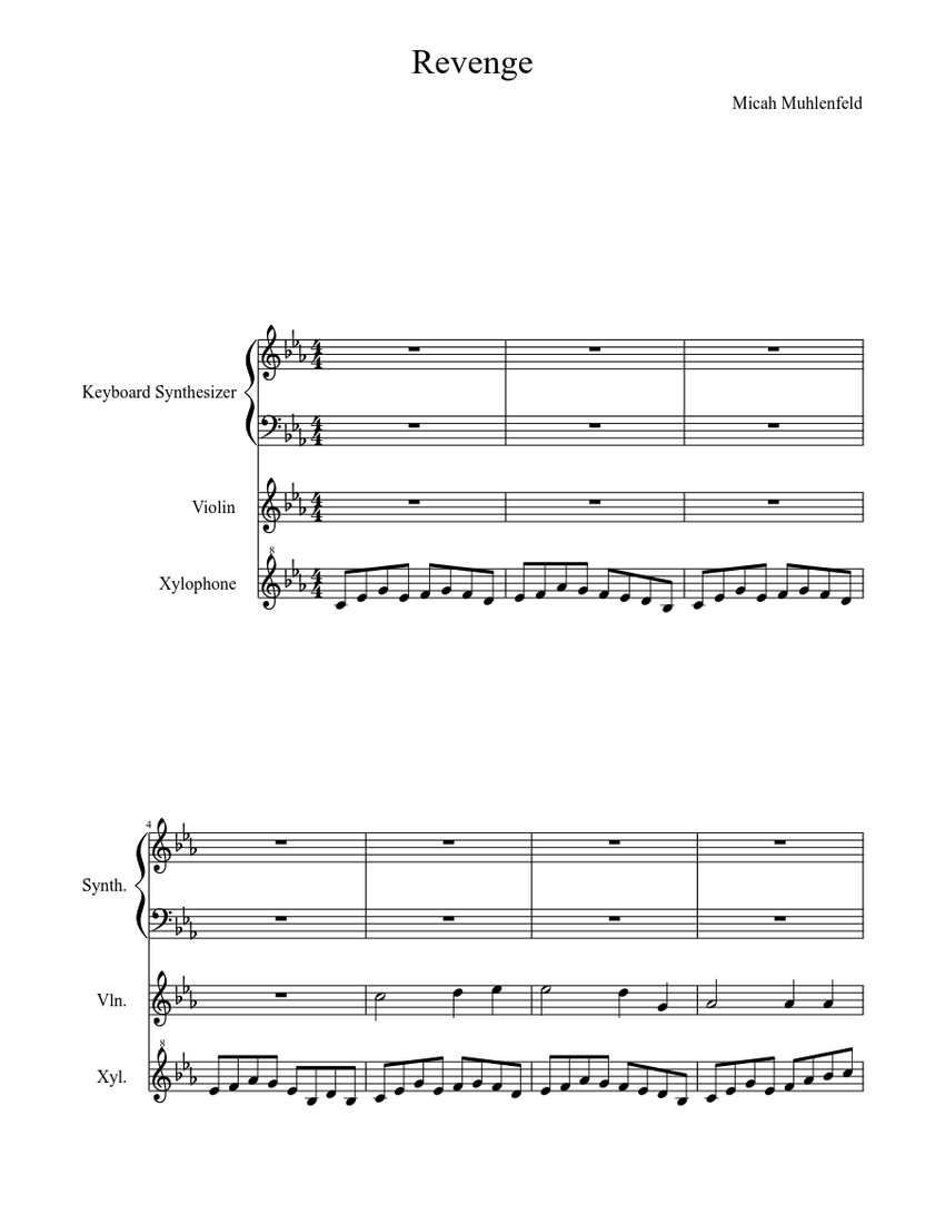 Revenge Sheet music for Violin (Solo) | Musescore.com
