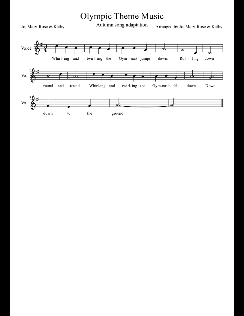 Olympic Theme Music sheet music download free in PDF or MIDI