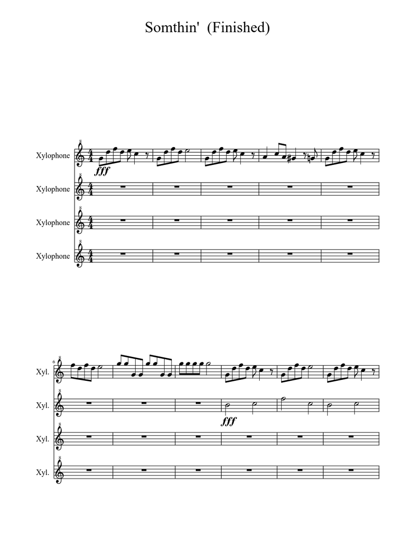 Xylophone Tune Sheet music | Download free in PDF or MIDI | Musescore.com