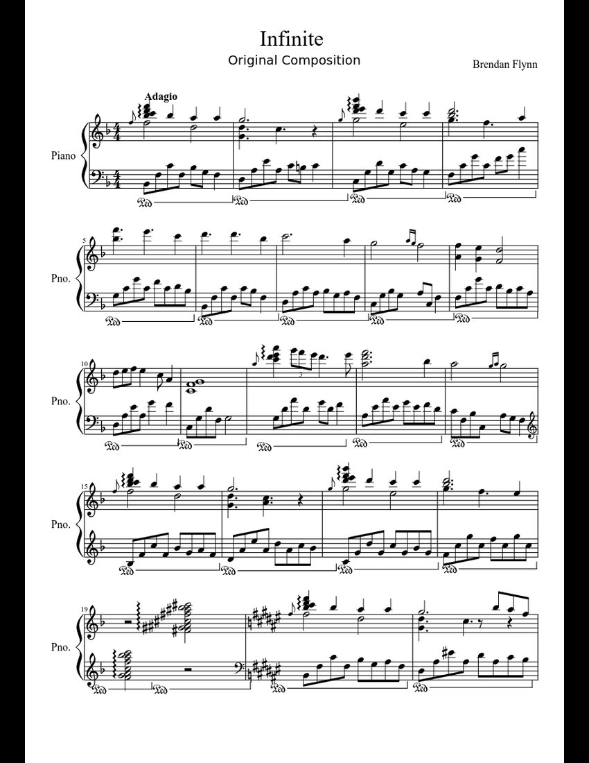 Infinite sheet music download free in PDF or MIDI