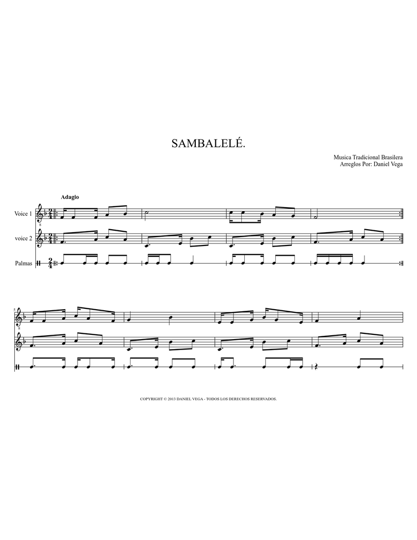 SAMBALELÉ Sheet music | Download free in PDF or MIDI | Musescore.com