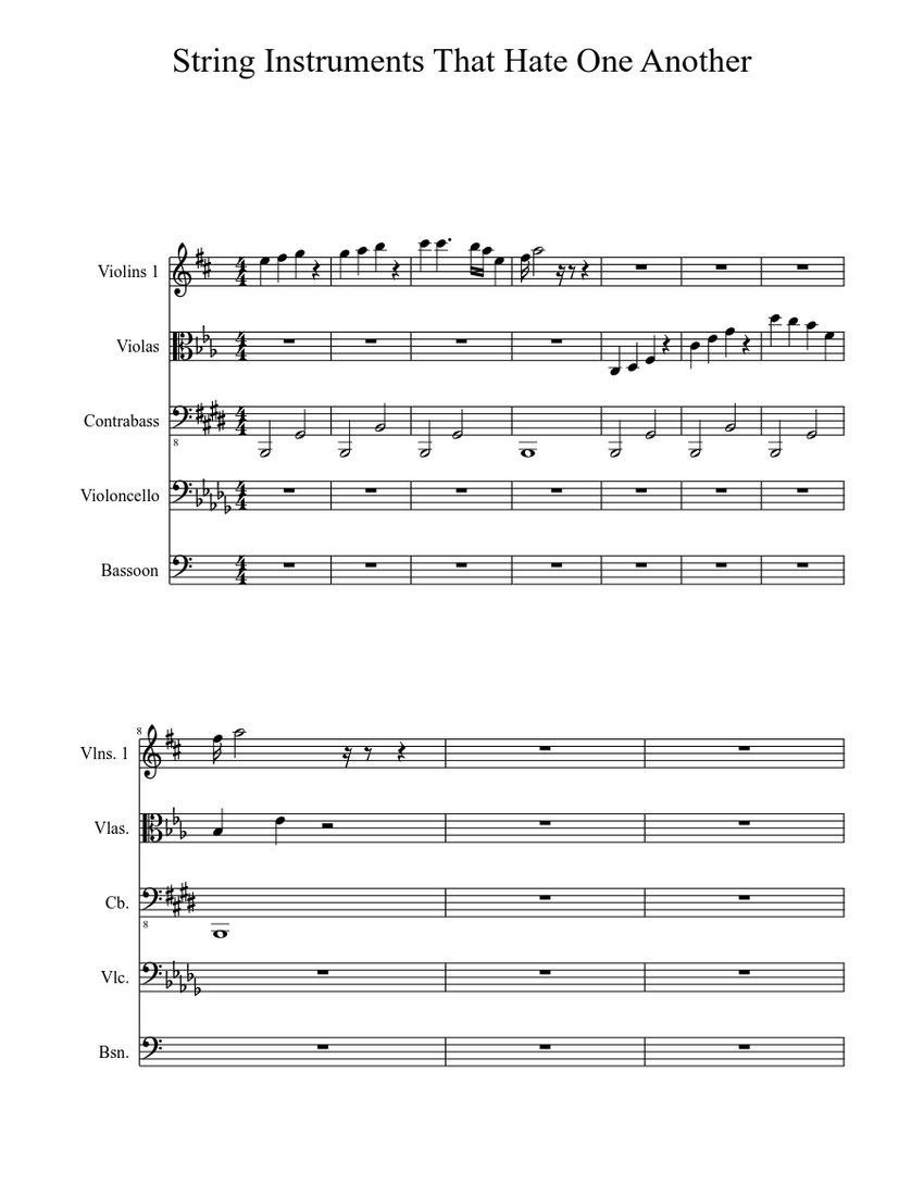 String Instruments That Hate One Another Sheet music | Download free in ...