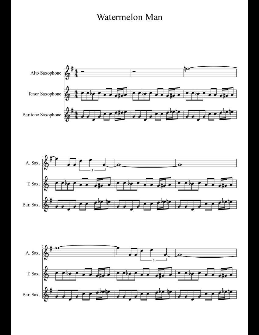 Watermelon Man sheet music download free in PDF or MIDI