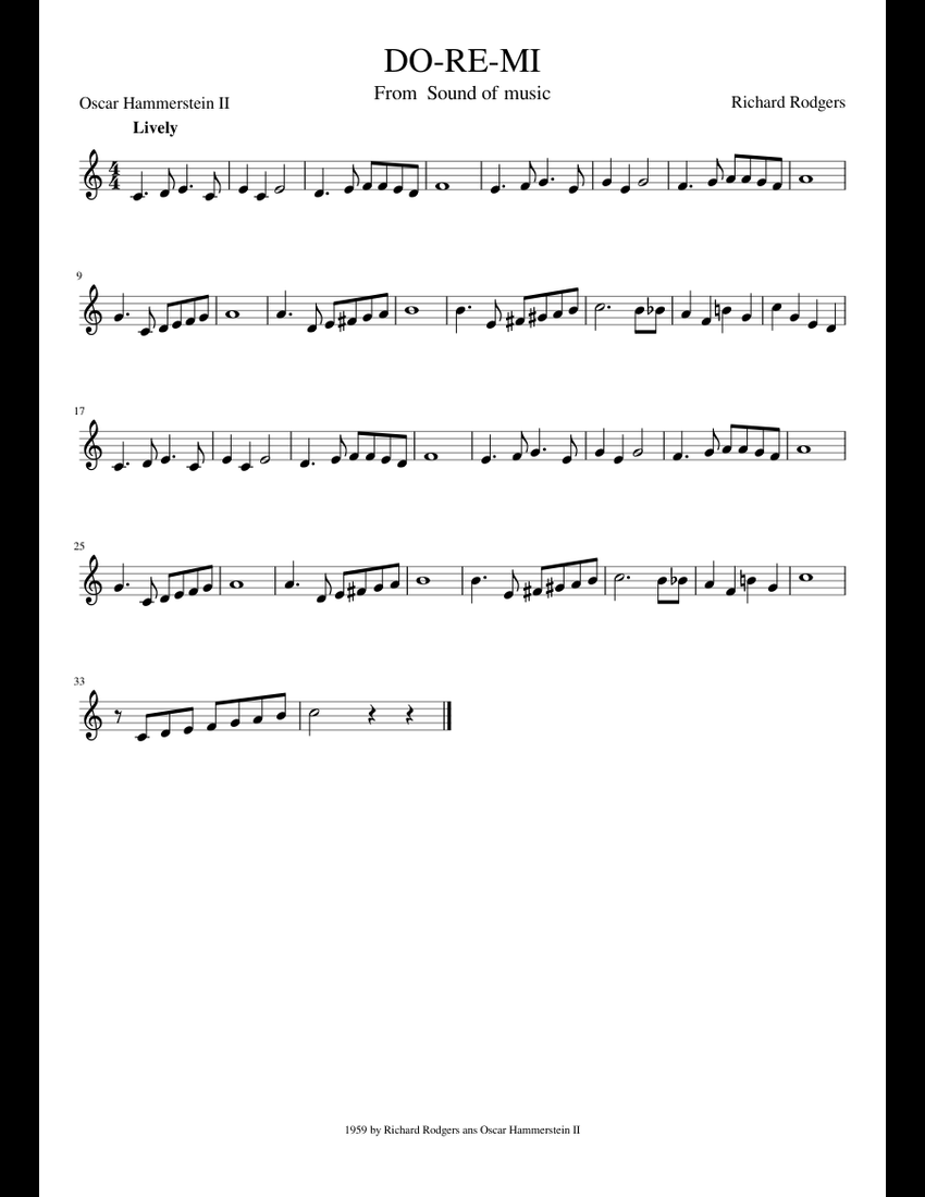 DO RE MI sheet music for Violin download free in PDF or MIDI