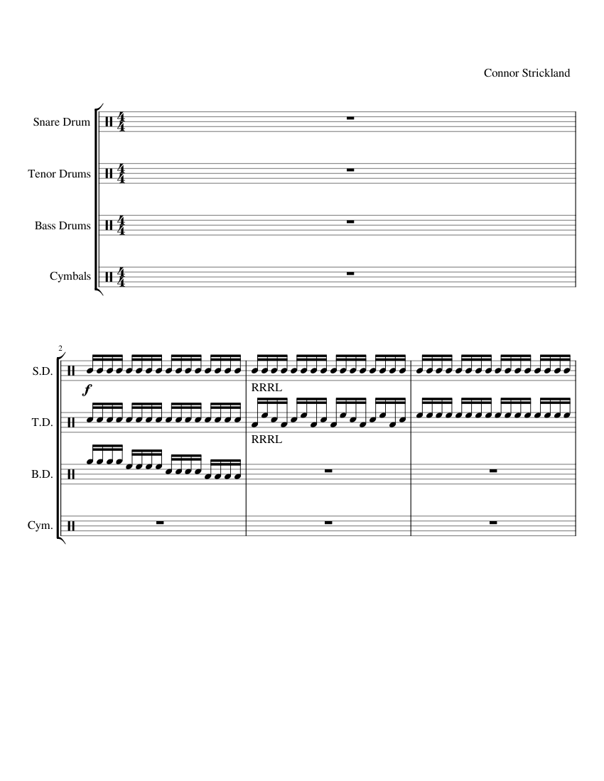 Stick Control Sheet music for Percussion | Download free in PDF or MIDI ...